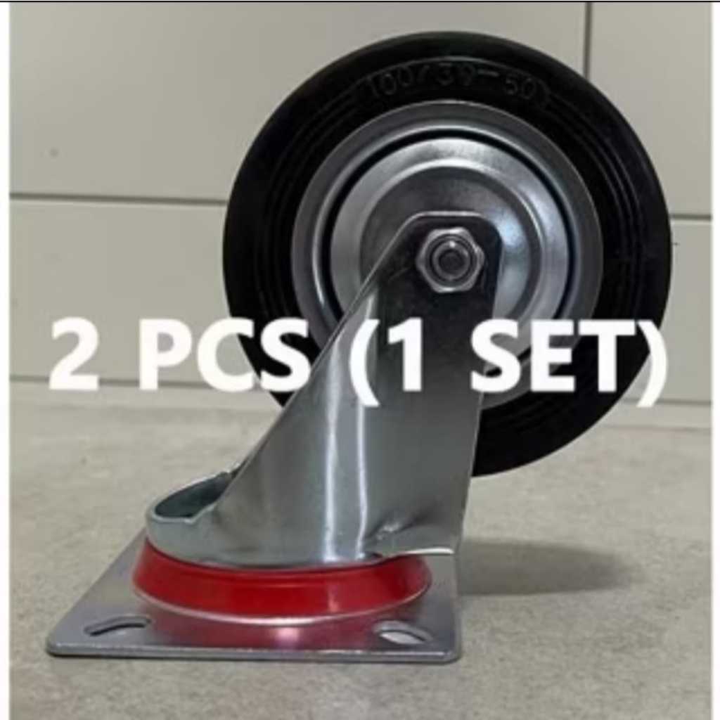 Jual Roda Troli 4 Inch Harga Per Set (Isi 2 PCS) Roda Karet Roda ...