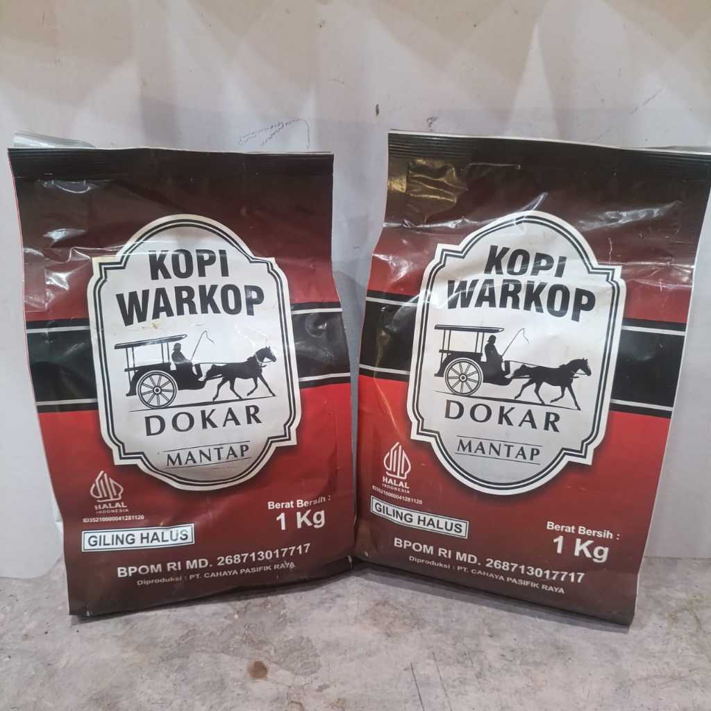 Jual Kopi Warkop Cap Dokar 1 Kg Gilingan Halus Murni Java Robusta Gurih ...