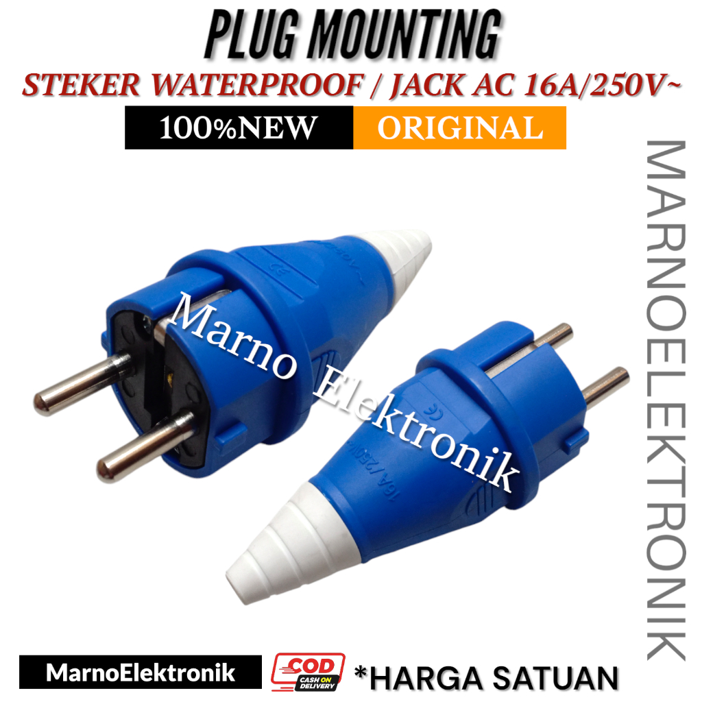 Jual COLOKAN INDUSTRIAL PLUG MOUNTING MALE STEKER WATERPROOF JACK AC ...