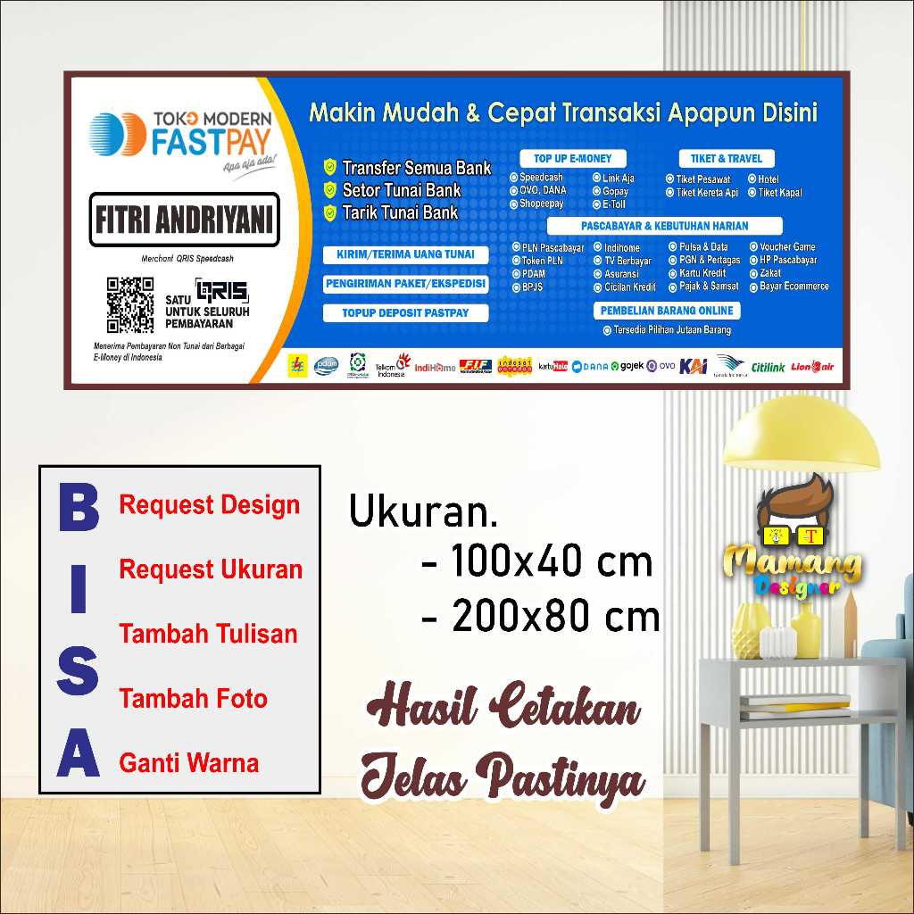 Jual Cetak Spanduk Banner Untuk Agen Past Pay Keren Bagus bb | Shopee ...