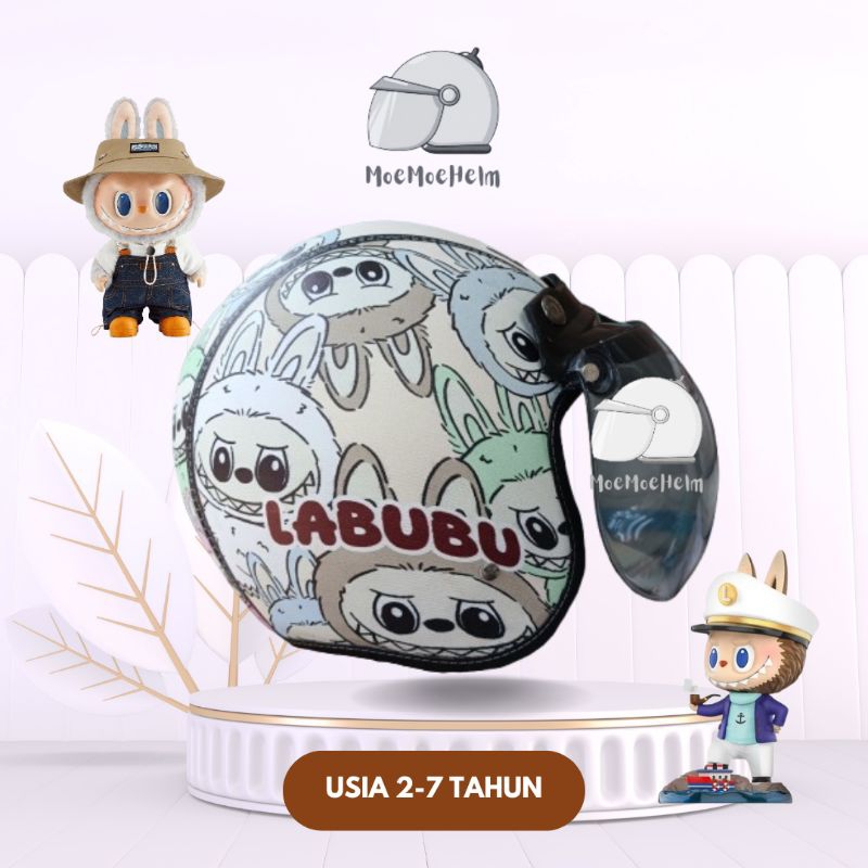 Jual Helm Anak Usia 2 3 4 5 6 7 Tahun Motif Labubu Macaron Kuromi ...