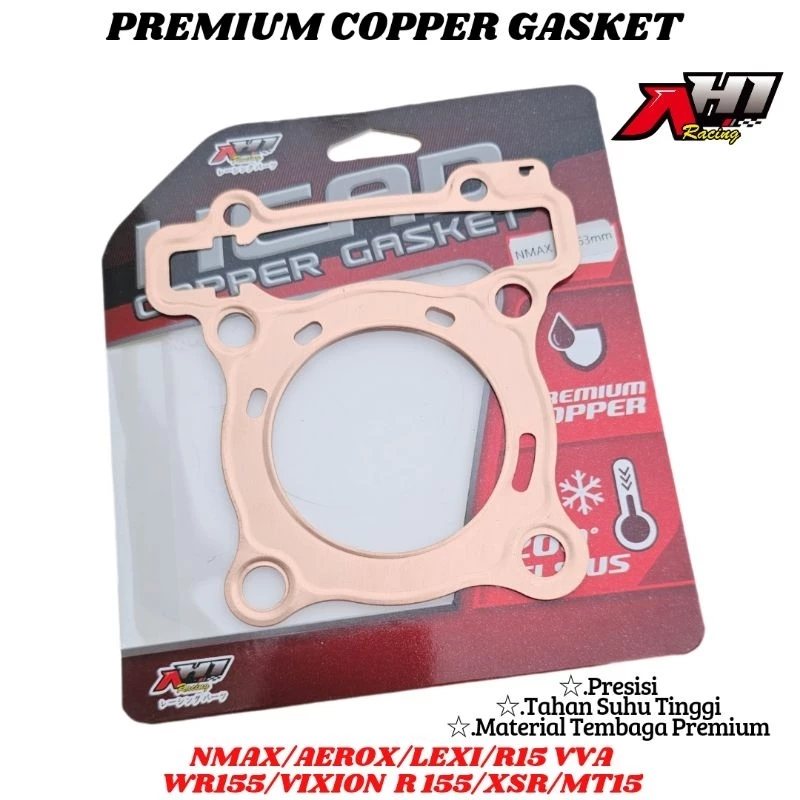 Jual PERPAK GASKET PAKING PACKING BLOK HEAD TEMBAGA NMAX AEROX R15 VVA V3 V4 WR155 VIXION R 155 ...