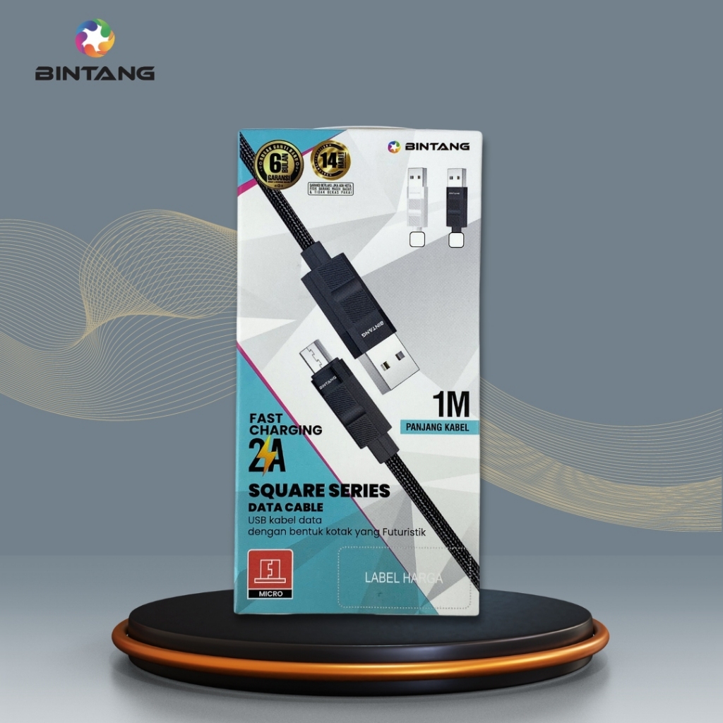 Jual KABEL DATA USB TO MIKRO BT 1M SQUARE SERIES | Shopee Indonesia
