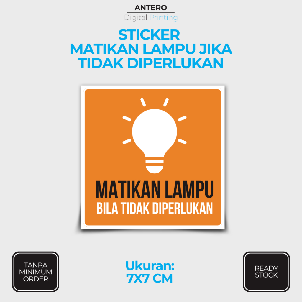 Jual STIKER MATIKAN LAMPU | STICKER PETUNJUK MATIKAN LAMPU | STIKER ...