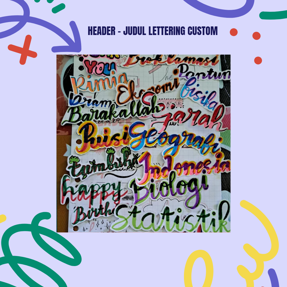 Jual Jasa buat header tulisan nama judul lettering custom catetan ala ...