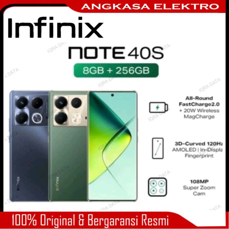 Jual Infinix Note 40S Ram 8+8/256GB Layar Amoled - Curved - Garansi ...