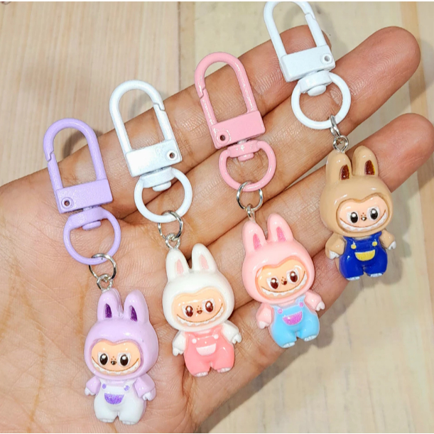 Jual Gantungan Kunci Resin Karakter Labubu Viral Terbaru Lucu Cute Gantungan Kunci Labubu Kecil