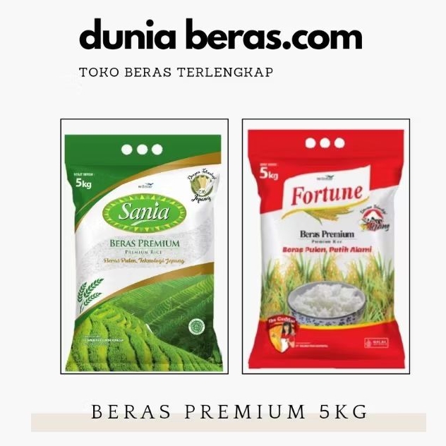 Jual Beras Premium Sania & Beras Fortune 5Kg Rice | Shopee Indonesia