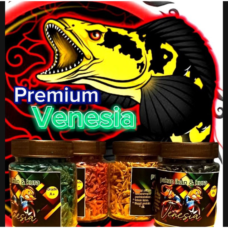 Jual pakan Channa & pakan kura Venesia shrimp udang red , udang yellow ...