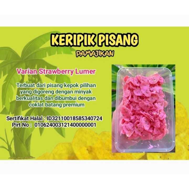 Jual Keripik Pisang Varian Strawberry Lumer | Shopee Indonesia