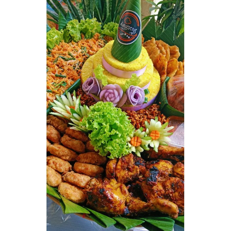 Jual Tumpeng tampah nasi kuning Lengkap ukuran kecil, sedang, dan besar ...
