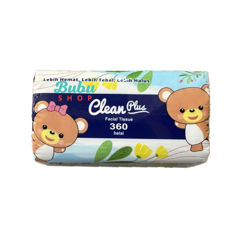 Jual tisu tisue wajah clean plus 360 helai kemasan baru | Shopee Indonesia