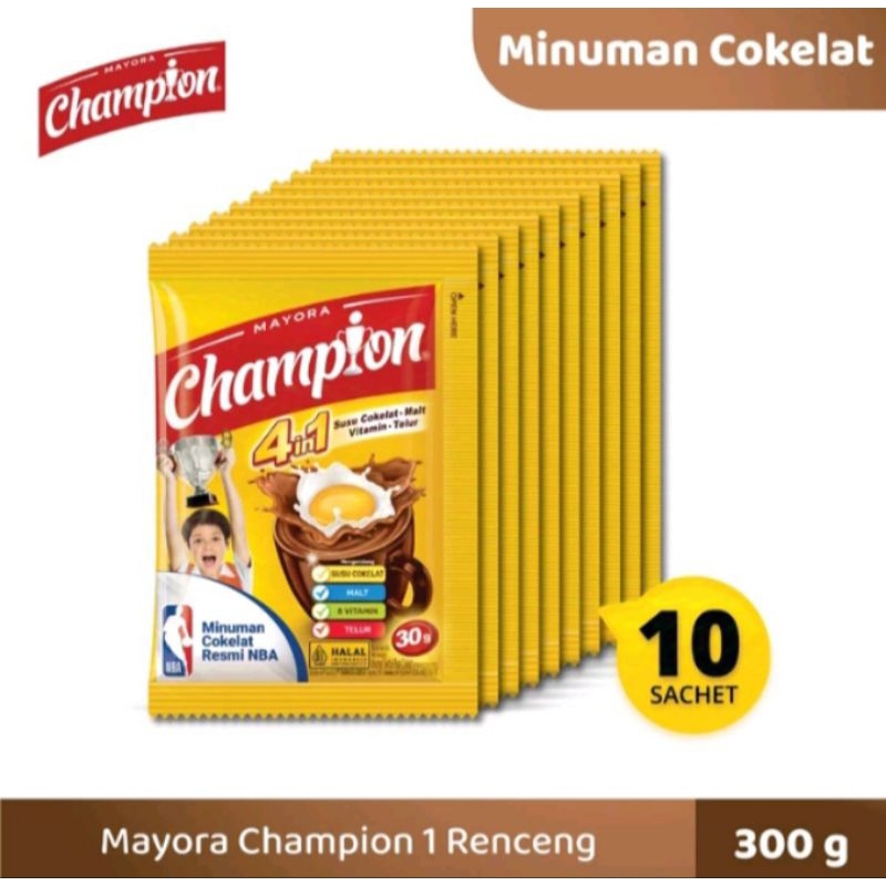 Jual Energen Champion Rasa Susu Cokelat 30gram 1 Renceng isi 10 Sachet ...
