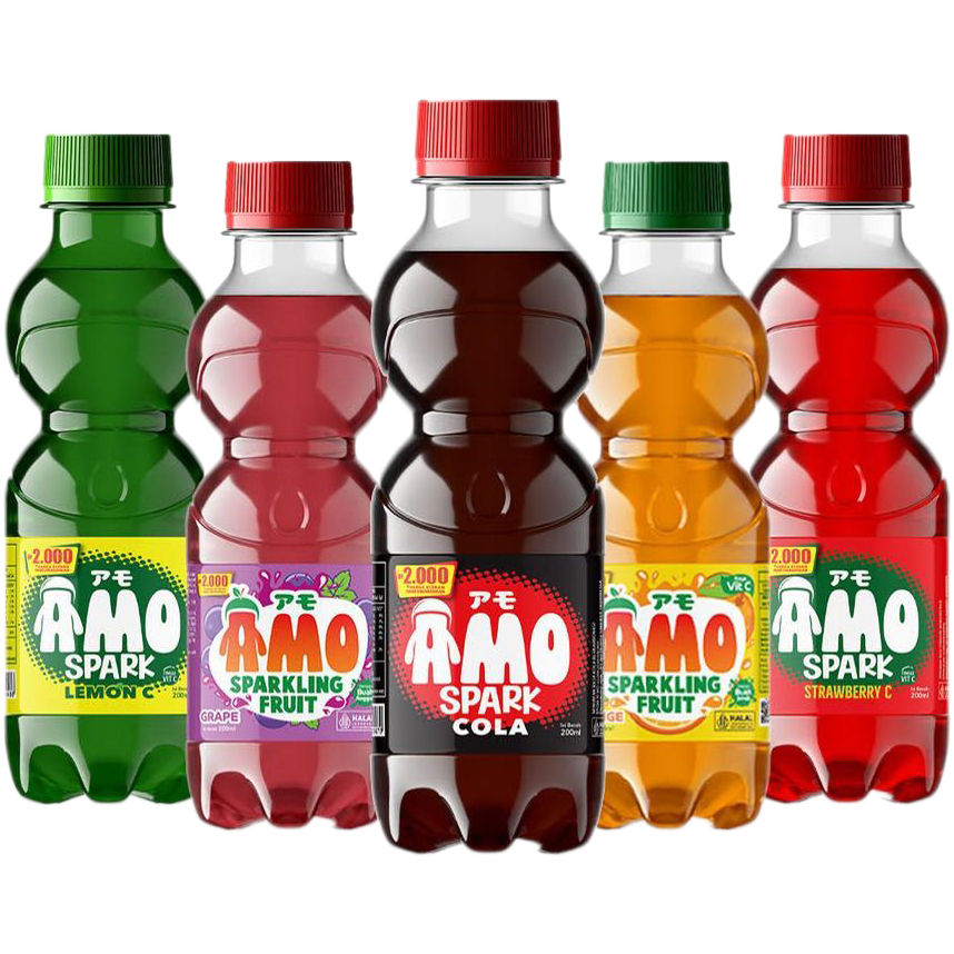 Jual Amo Minuman Soda Nabati Sparkling Rasa Lemon / Cola / Strawberry ...