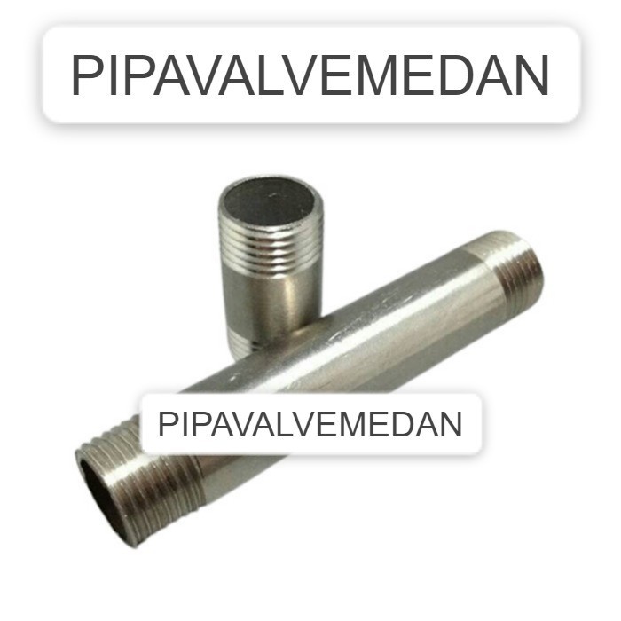 Jual Pipa nipple 1-1/4 x 100 mili / 10 cm SS304 nepel nipel Stainless ...