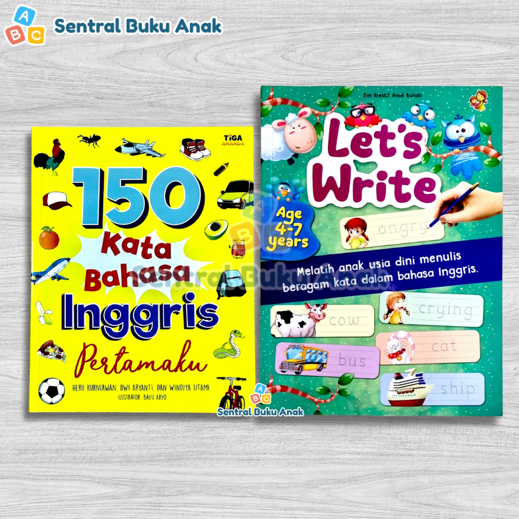 Jual [PAKET 2 BUKU] 150 Kata Bahasa Inggris dan Tulis Bahasa Inggris Let'S Write Anak Tk Paud ...