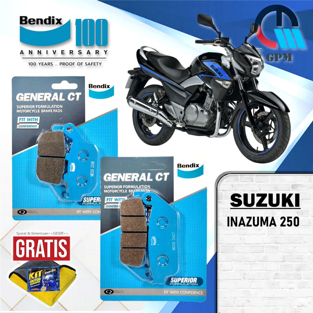 Jual Kampas rem INAZUMA 250 Suzuki Bendix Kampas rem Depan dan Belakang ...