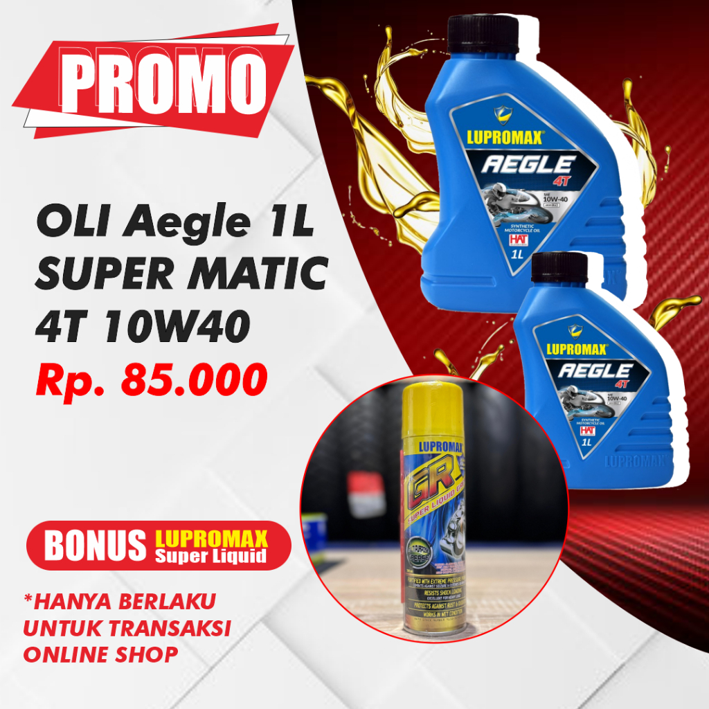 Jual PROMO OLI EAGLE SUPERMATIC 10W40 1L BONUS GR SUPERLIQUID GREASE ...