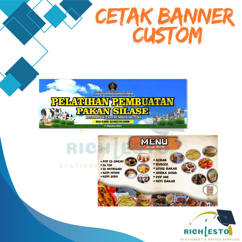 Jual Cetak Spanduk Banner Custom/Proses sehari jadi/ Banner Usaha Olshop custom | Shopee Indonesia
