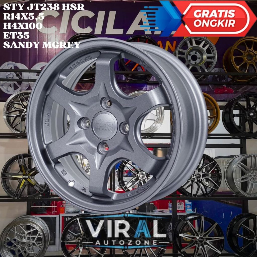 Jual HSR STY RING 14 R14 GREY UNTUK VELG MOBIL STARLET , SPRESSO ...