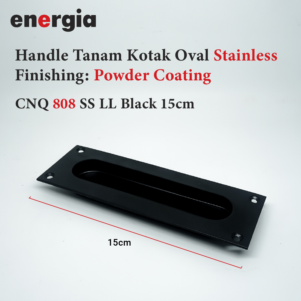 Jual Handle Tanam Pintu Sliding Kotak Oval Stainless Hitam / Putih 15 ...