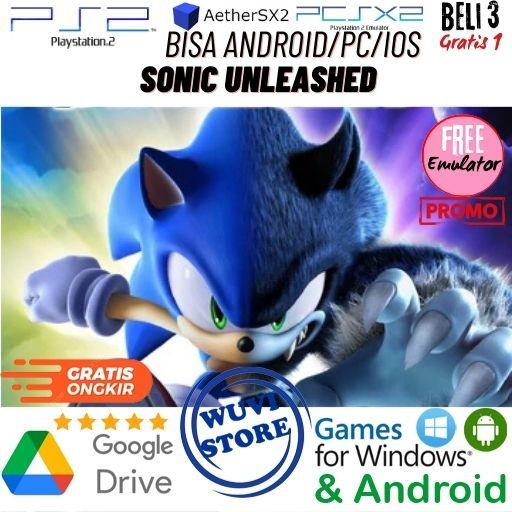 Jual PS 2 Sonic Unleashed | Bisa di PC / Android / IOS Plus Emulator ...