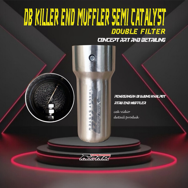 Jual R-PRO DB Killer END MUFFLER Semi Katalis Catalytic Double Filter ...