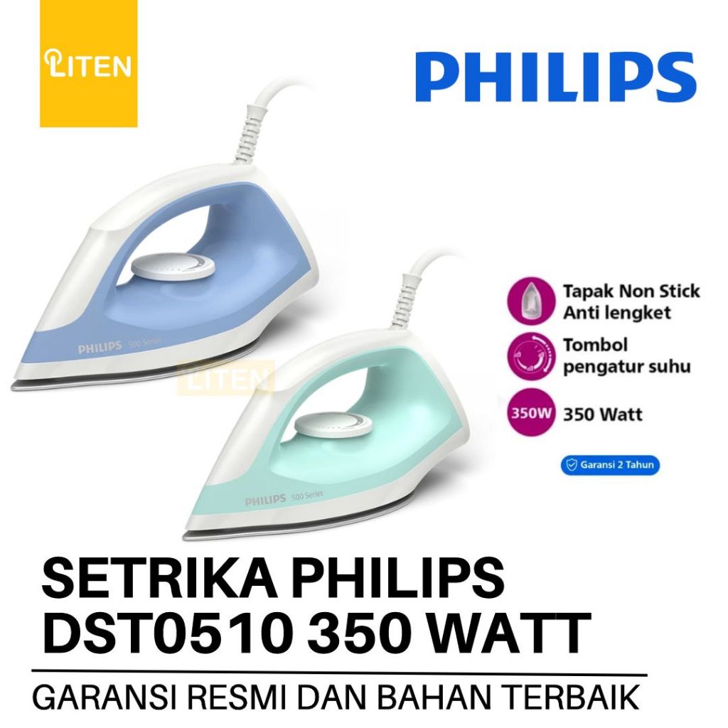 Jual PHILIPS Dry Iron DST0510 Setrika DST 0510 - DST0510/70 DST0510/20 ...