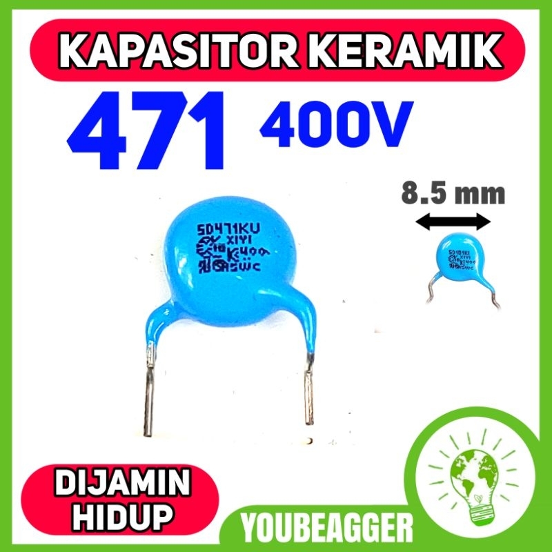 Jual Kapasitor keramik 471 400v 4n7 | Shopee Indonesia