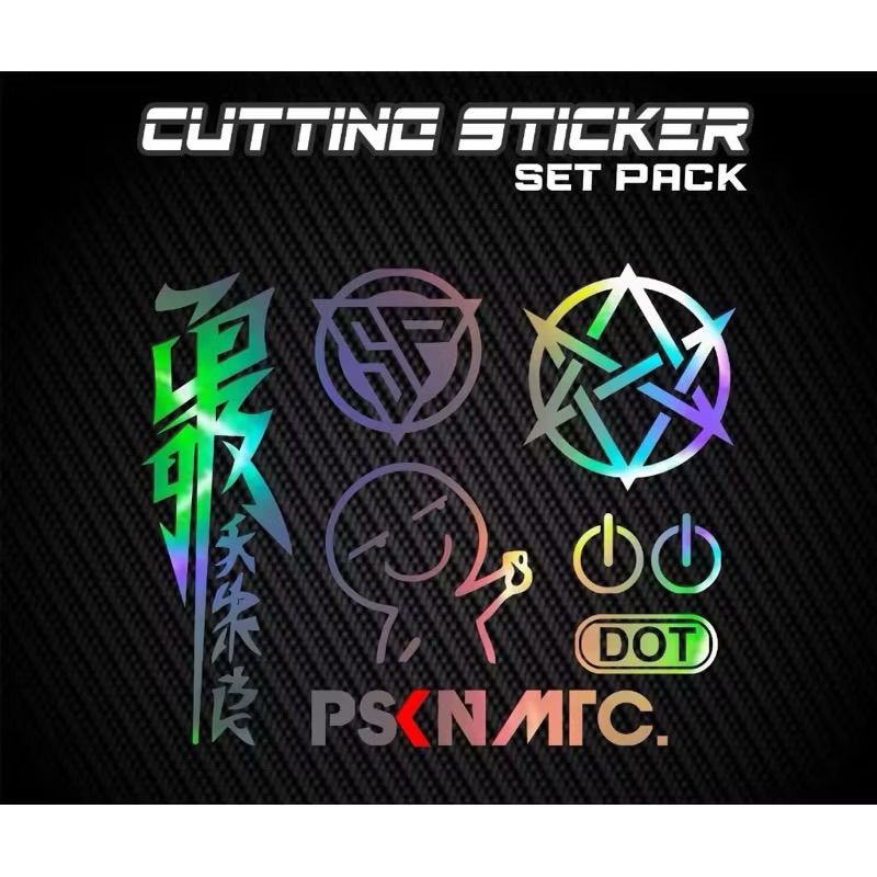 Jual Sticker set pack cutting stiker fullseat kanji sp emot dot bintang ...