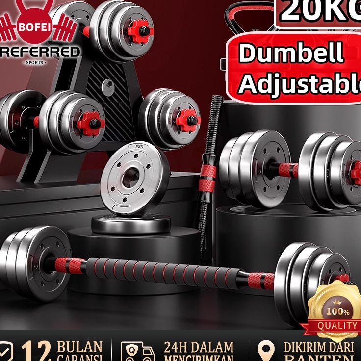Jual Diskon Untung Bofei Dumbbell barbel Set 2Kg PVC Peralatan Fitness Adjustable Alat Olahraga ...