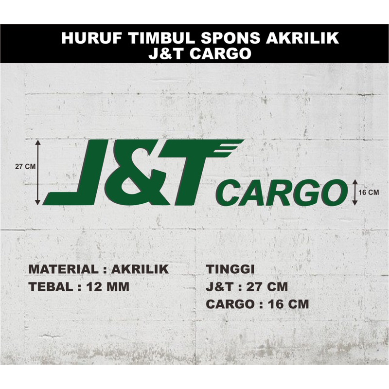 Jual Logo JNT Cargo Akrilik Spons Eva Besar/Logo Akrilik J&T Cargo ...