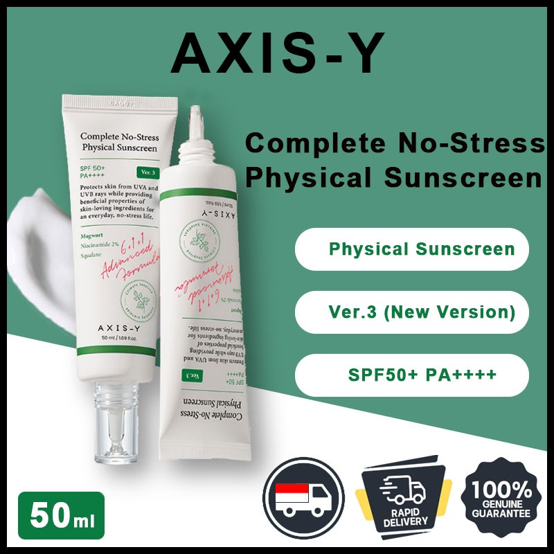 Jual Axis y Complete No-Stress Physical Sunscreen Ver 3 50ml SPF 50+ PA ...