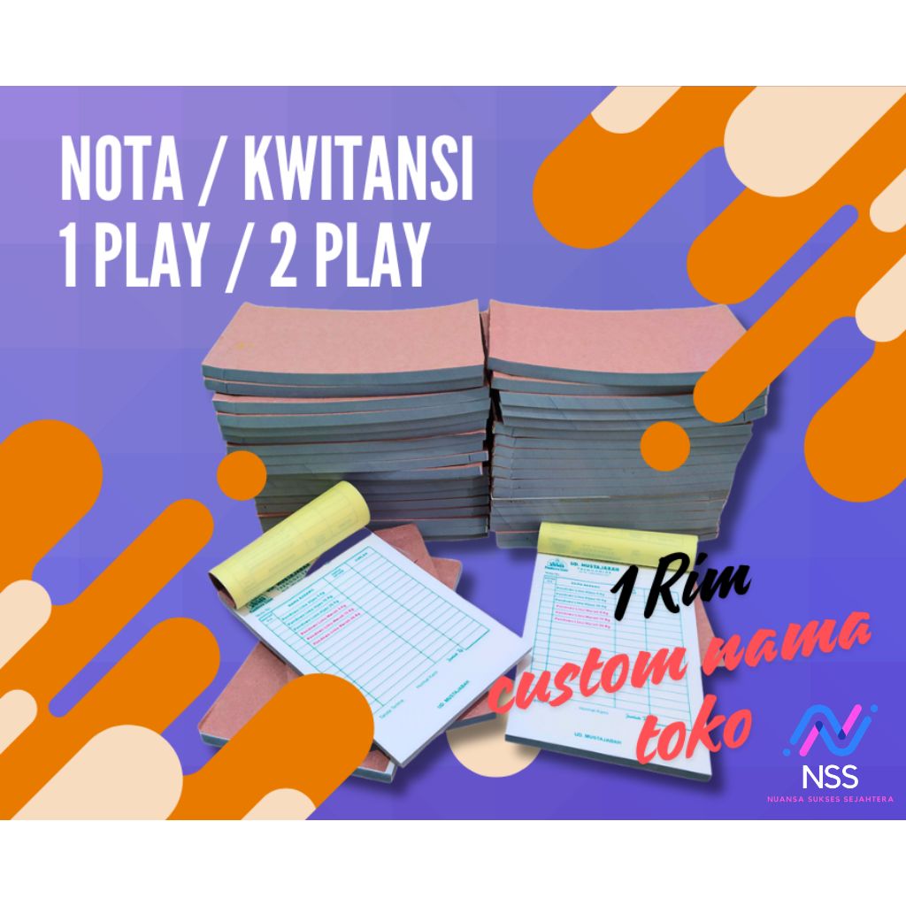 Jual CETAK NOTA / CETAK NOTA CUSTOM 1 Rim / nota 1 ply, 2 ply, 3 ply, 4 ply, 5 ply ( TEMBUS ...