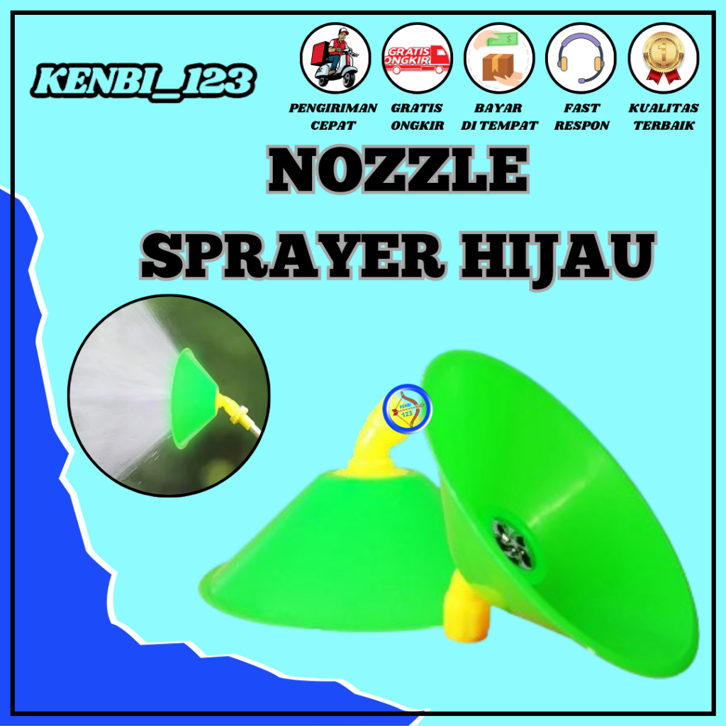 Jual Nozzle Fan 13 / Nosel Sprayer Corong Bulat Anti angin HIJAU BULAT ...