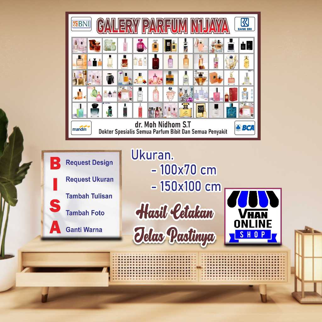Jual Cetak Spanduk Banner Gambar Parfum Untuk Pajangan | Shopee Indonesia