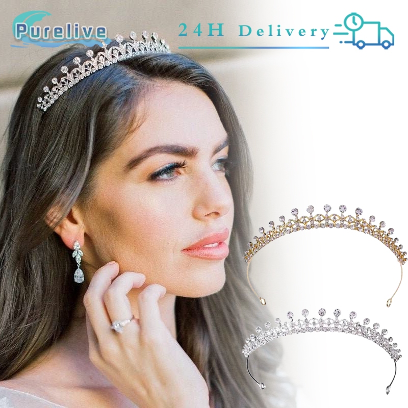 Jual Moana Crown Mahkota Hiasan Rambut Wedding Crown Simple Mahkota ...