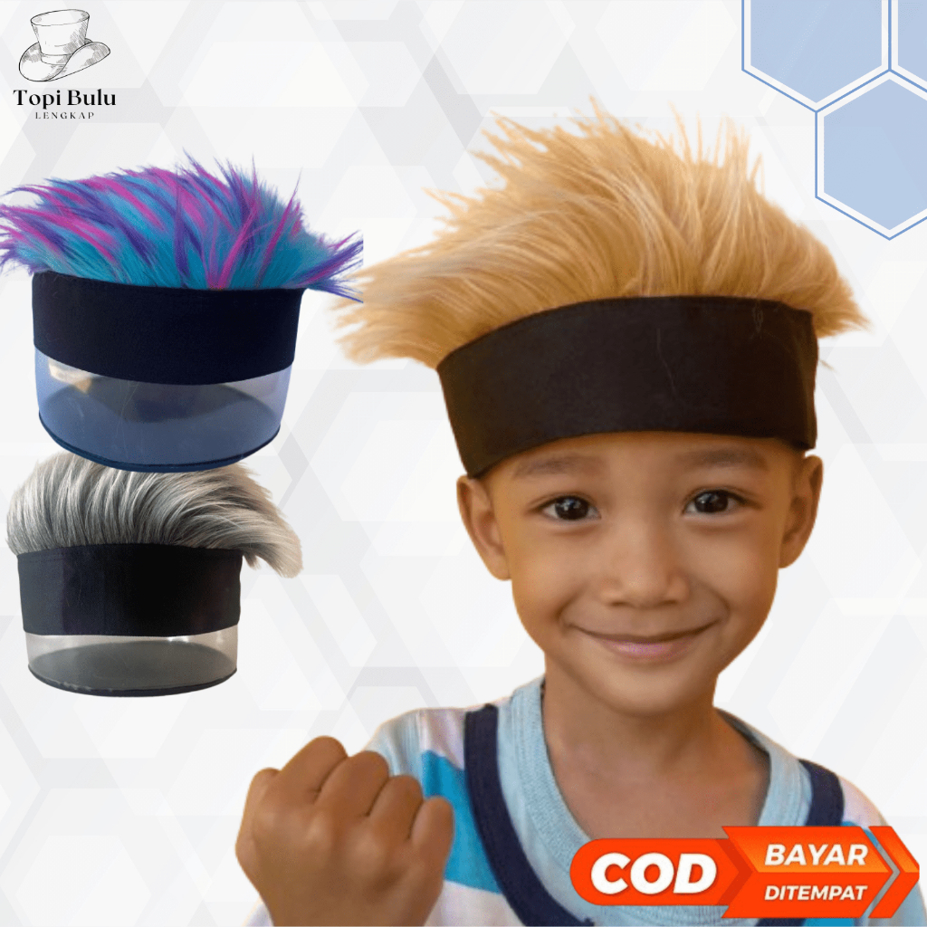 Jual wig rambut palsu premium kualitas terbaik rambut palsu anak / topi ...