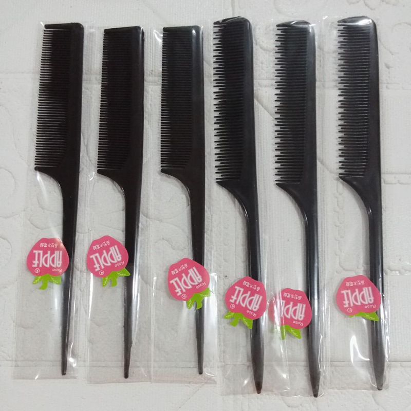 Jual Sisir lurus/sisir penata rambut warna hitam polos gigi rata dan ...