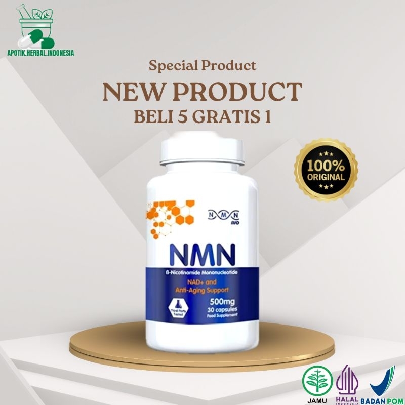 Jual (DISTRIBUTOR) NMN BIO PURE NICOTINAMIDE MONONUCLEOTIDE CAPSUL ASLI ...