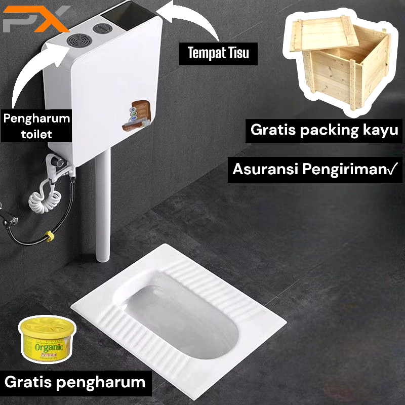 Jual Mr.tao Terbaru Kloset Jongkok Flush & Water Tank ada Tempat tisu ...