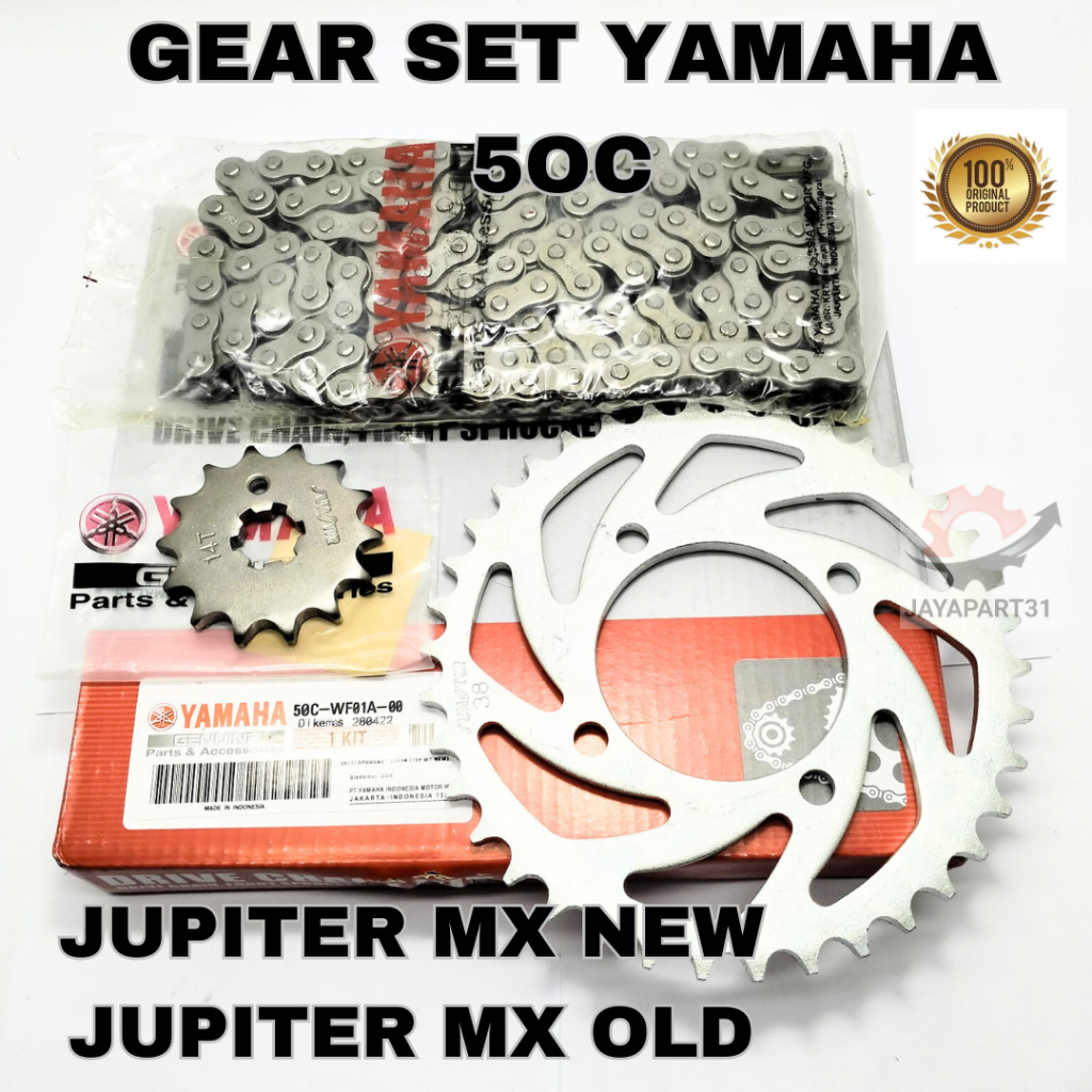 Jual GEAR SET + RANTAI FULL SET YAMAHA 5OC KUALITAS ORIGINAL YAMAHA ...