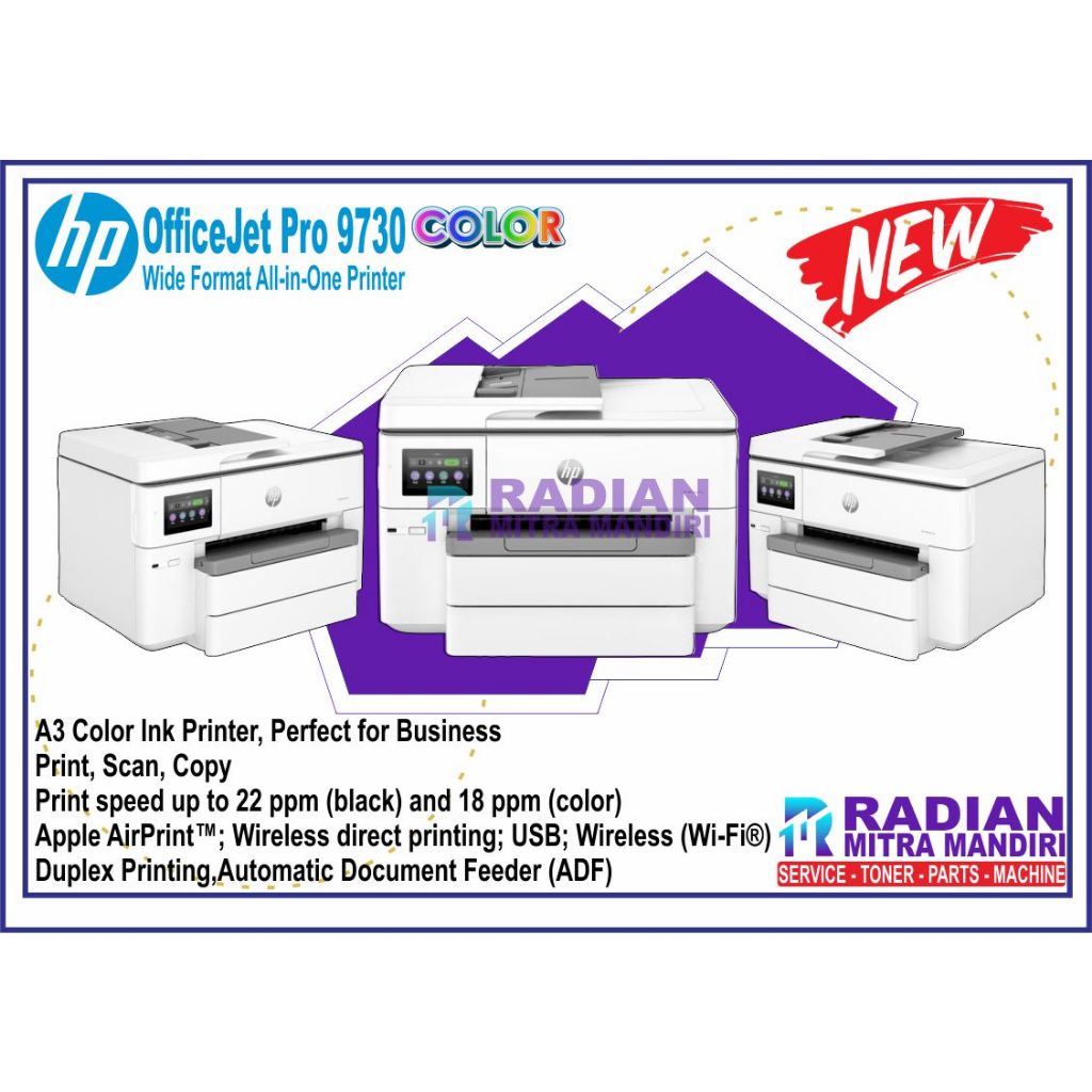 Jual PRINTER HP OFFICEJET PRO 9730 WIDE FORMAT A3 ALL IN ONE PRINTER | Shopee Indonesia