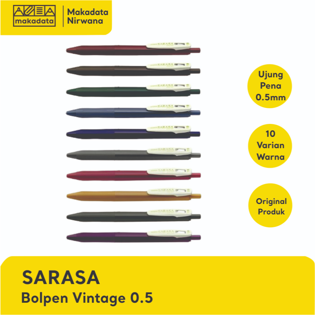 Jual SARASA BOLPEN/BULPOINT VINTAGE 0.5 (1 PCS) | Shopee Indonesia