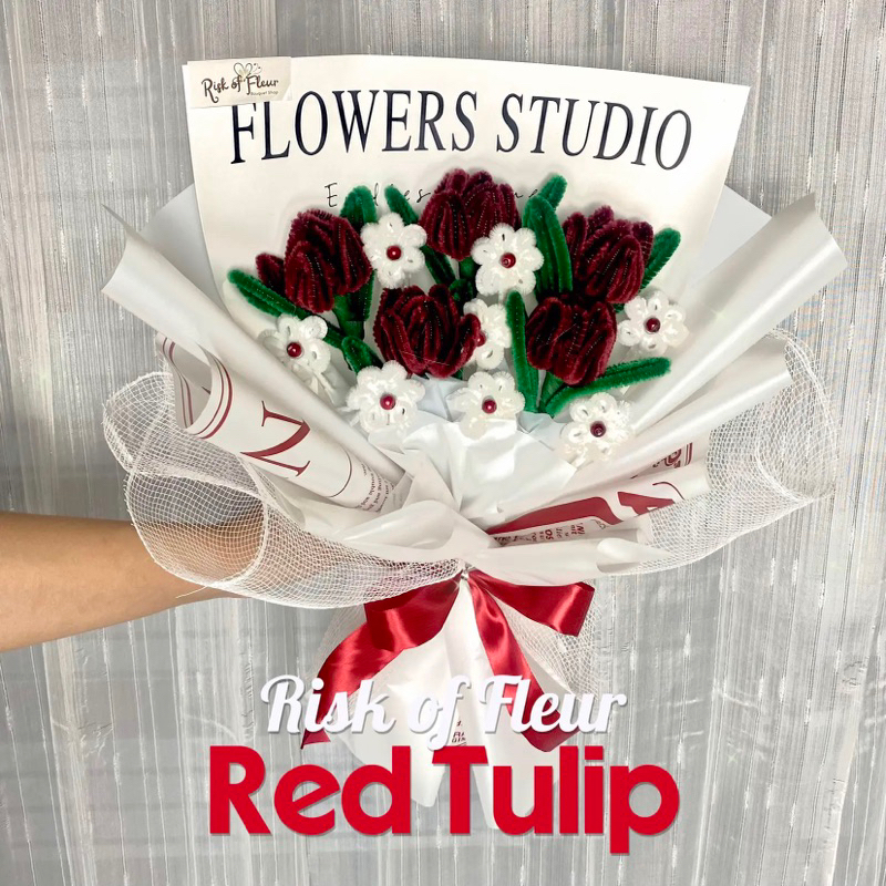 Jual (BACA DESKRIPSI) Buket Tulip Kawat Bulu Pipe | Buket Bunga ...