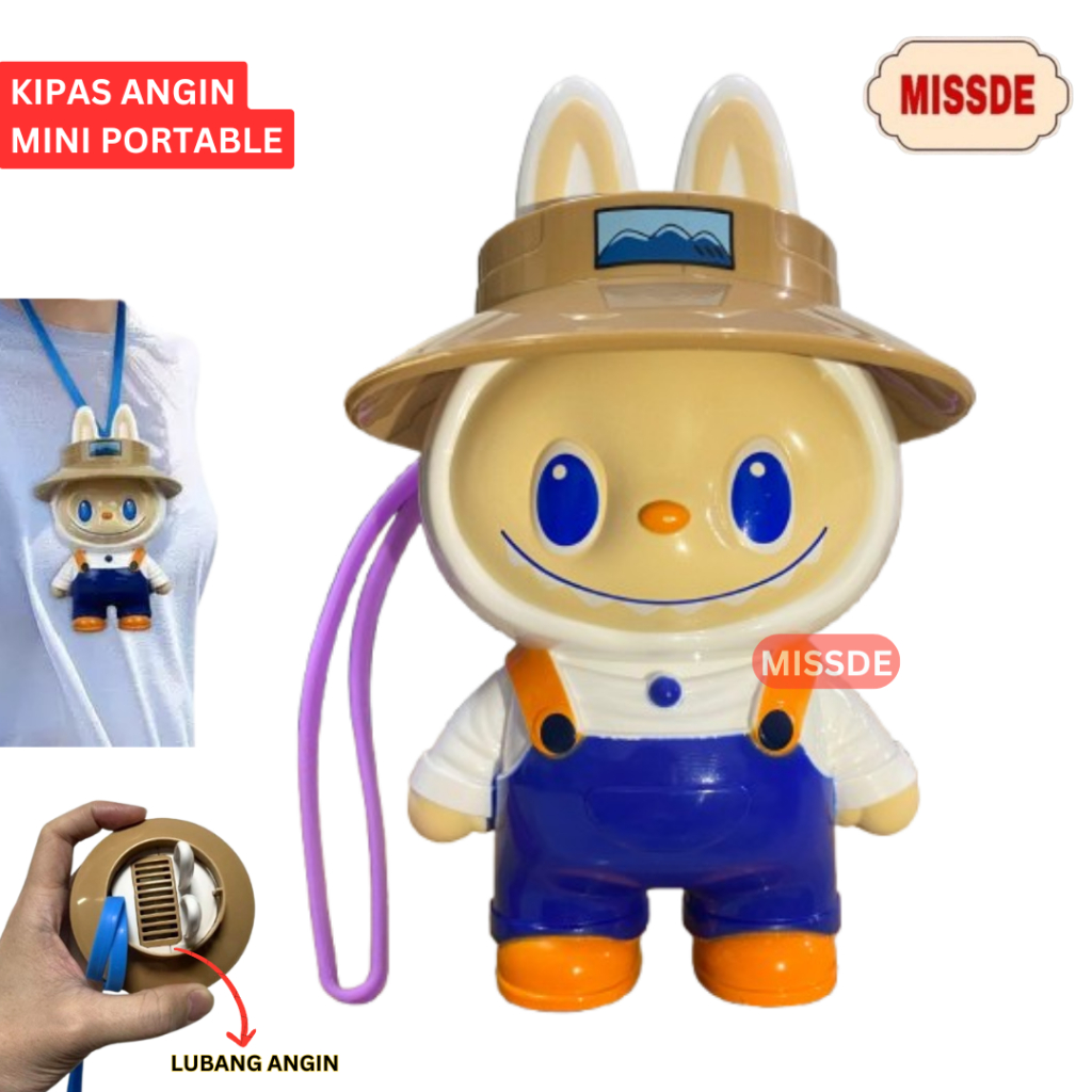 Jual KIPAS ANGIN MINI PORTABLE LABUBU / KIPAS LABUBU / KIPAS MINI ...
