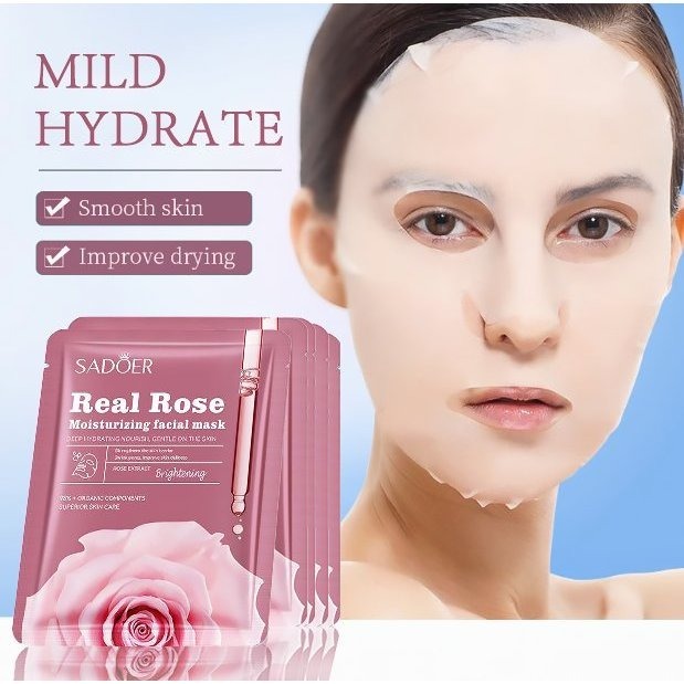 Jual [COD] Rose Moisturizing & Brightening Mask, Masker Pelembab ...