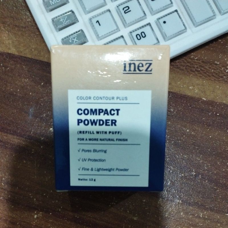 Jual Inez Compact powder Refill with puff | Shopee Indonesia