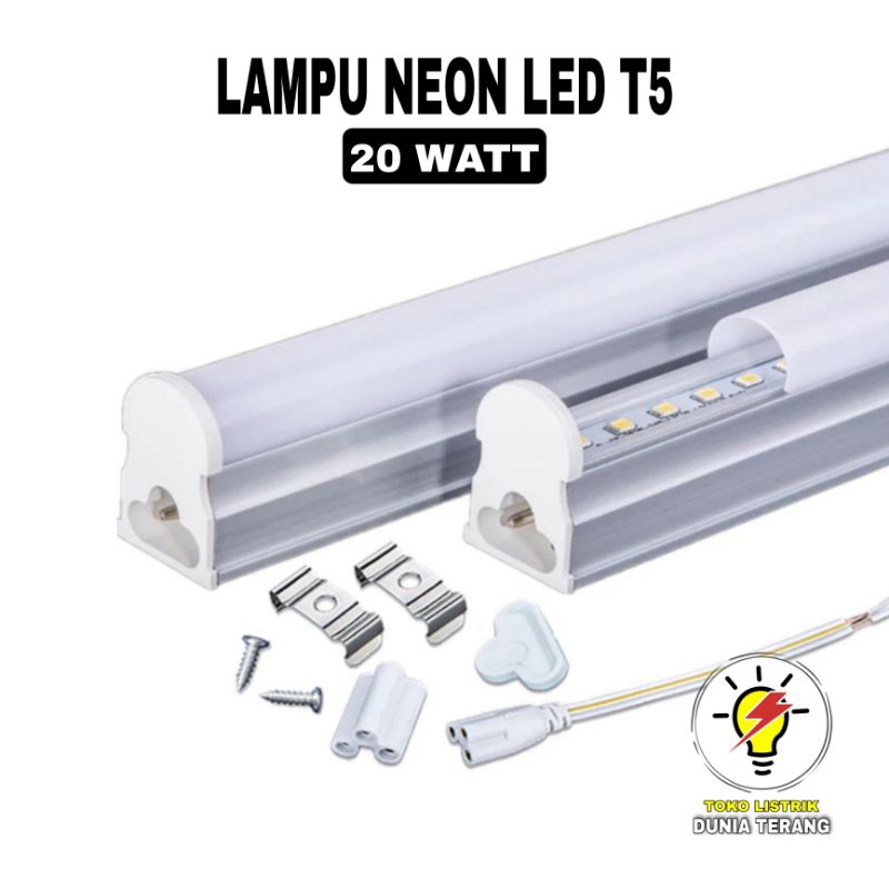 Jual LAMPU NEON LED T5 20 WATT 120CM CAHAYA PUTIH | Shopee Indonesia