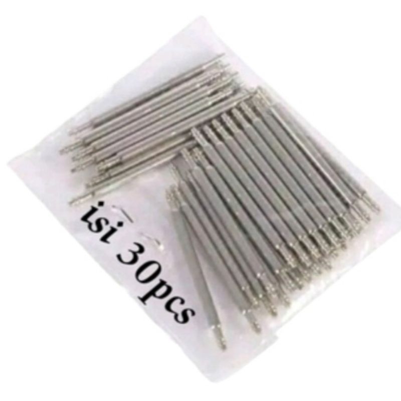 Jual Spring bar pin pengait tali jam perbungkus isi 30 pcs /pen jam ...